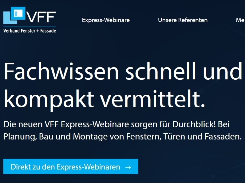 VFF-Express-Webinare 2024: Technik, Normen und Recht